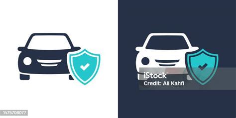자동차 보험 아이콘입니다 단색 아이콘 벡터 그림입니다 웹 사이트 디자인 로고 앱 템플릿 Ui 등 자동차 보험에 대한 스톡 벡터 아트 및 기타 이미지 Istock