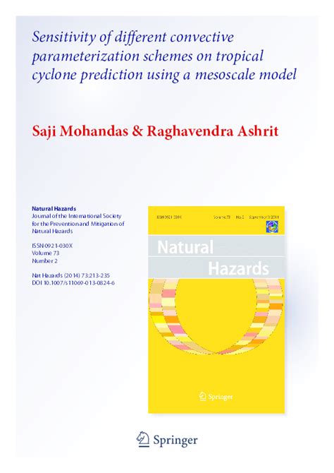 Pdf Sensitivity Of Different Convective Parameterization Schemes On