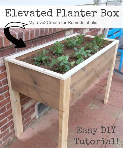 This Diy Elevated Planter Box Is Raised Up Off The Ground So You Can
