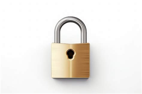 Premium Ai Image Simple Padlock Isolated Generative Ai