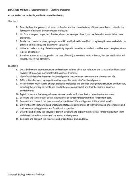 Biol 1301 Module 1 Learning Outcomes Pdf