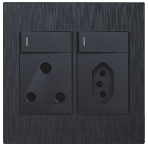 X Euro Single Socket Black Design Hello Today LEDTronix