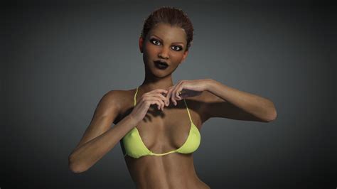 D Model Naked Realistic Female Game Ready Model Vr Ar Low Poly Cgtrader