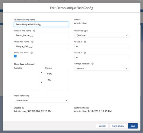 Salesforce Codes Display Barcode In Salesforce Record Detail View As A Button