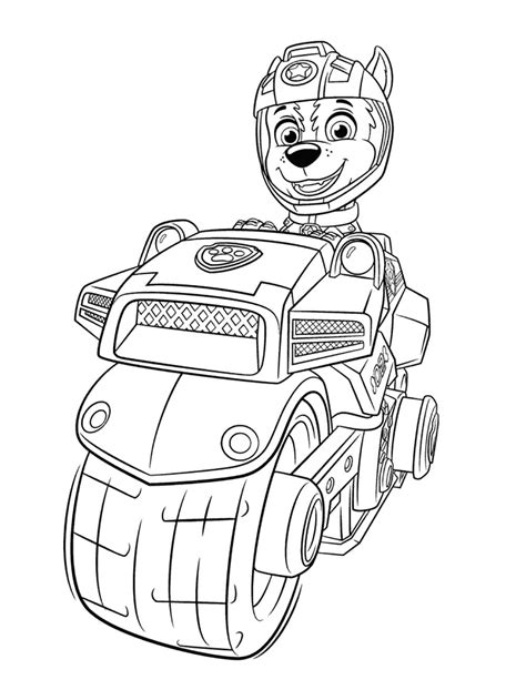 Chase Paw Patrol Coloring Pages Coloringlib