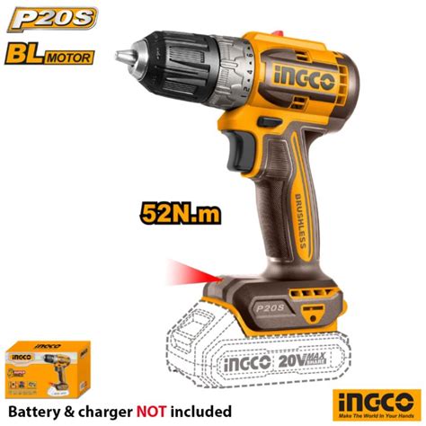 Ingco Cordless Drill Brushless 20v Toollk