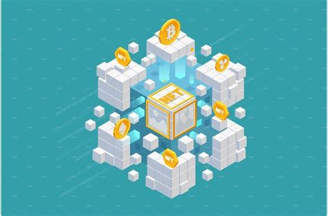 Isometric Nft Non Fungible Token Is Isometric Conceptual Abstract
