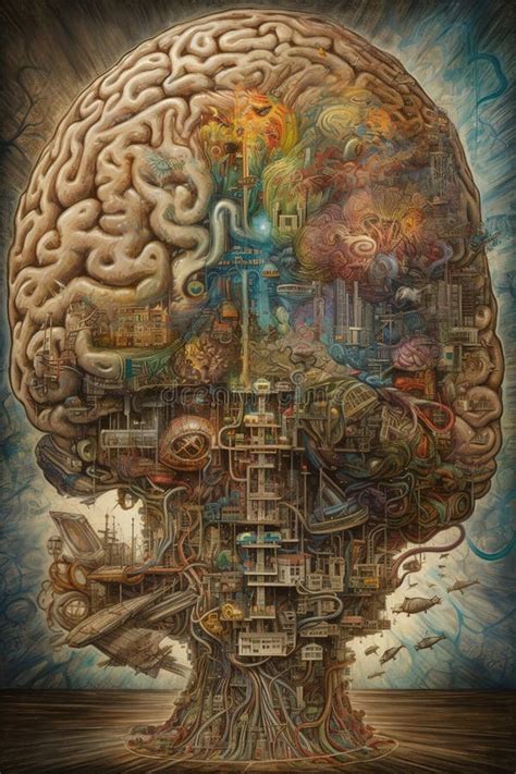 The Prefrontal Cortex Of The Brain S Executive Center Generative Ai Stock Illustration