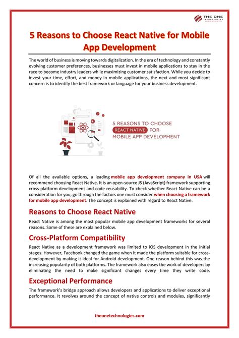 5 Reasons To Choose React Native For Mobile App Developmentpdf