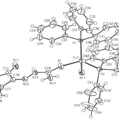 The Structure Of Complex 1 Showing The Atom Numbering Scheme Hydrogen Download Scientific