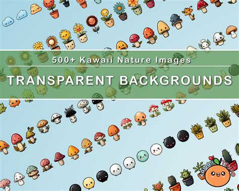 Kawaii Cuteness Png Bundle 500 Kawaii Nature Images Plants Stars