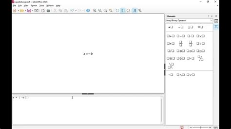 Libreoffice Math Quadratic Equation And Formula Libreoffice Maths Formulas Youtube