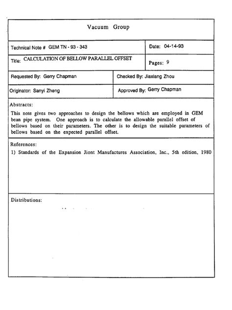Calculation Bellows Displacement Pdf