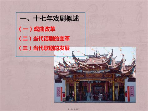 中国当代文学课件5十七年戏剧word文档在线阅读与下载免费文档