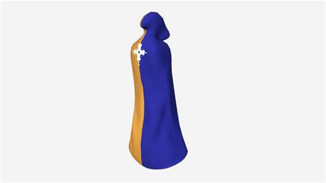 Medieval Cloak A09 Blue Orange Fantasy Character Design 3d Model Turbosquid 2029752