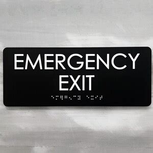Emergency Exit Door Sign ADA Compliant Exit Signs Custom ADA Signs Emergency Exit Only Signs