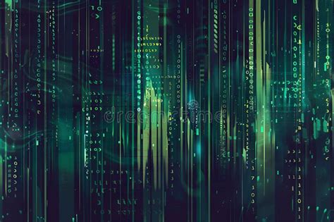 generative ai illustration digital data streams flow into each other