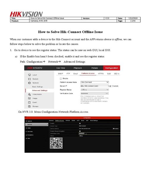 How To Solve Hik Connect Offline Issue Pdf Ip Address Network Protocols