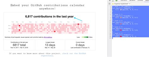 Javascript How Do You Add A Heading To The Chart Generated By Github Calendar Stack Overflow