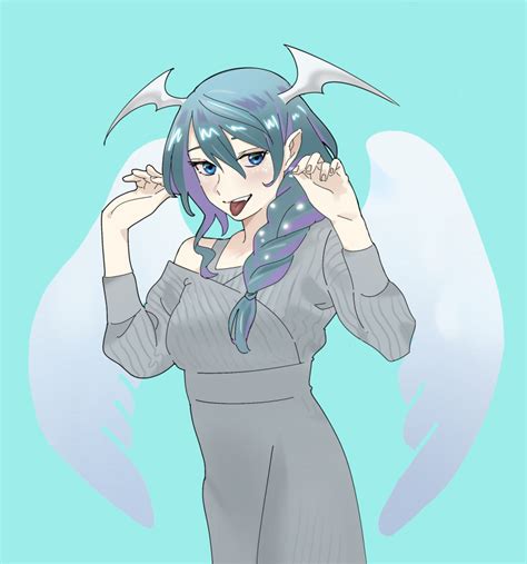 Safebooru 1girl Absurdres Angel Arms Up Billyonthestraw Blue