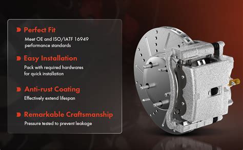 Frankberg Brake Caliper Disc Brake Front Left Aluminium Compatible With
