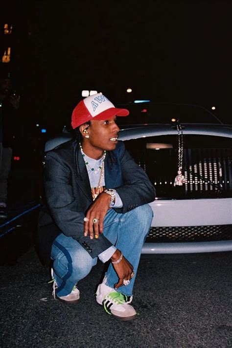 Asap Rocky Wearing Awge Cap And Adidas Samba Adidas Samba Outfit Adidas Samba Outfit Men