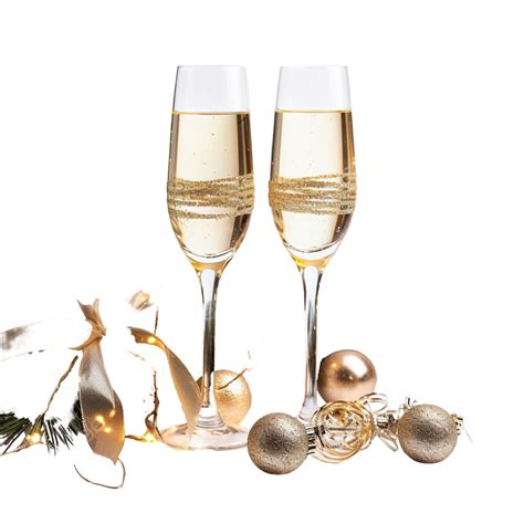 Glasses For Sparkling Wine Sparklers Christmas Tree Ballsand Gold