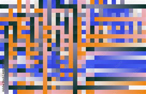 Generative Design Artwork Of Abstract Vector Generated Shapes Composition Stock Vector Adobe Stock