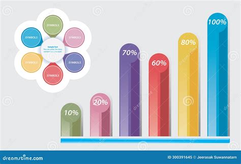 Multi Colored Pie Chart By Bar Graphs Stock Illustration Illustration Of Data Elements 300391645