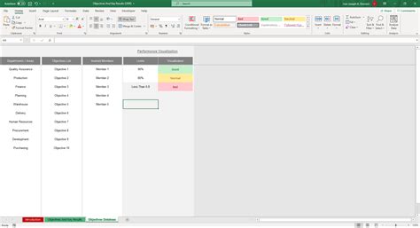 Objectives And Key Results Excel Template Simple Sheets