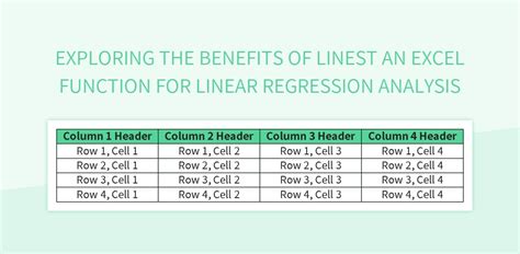 Exploring The Benefits Of Linest An Excel Function For Linear