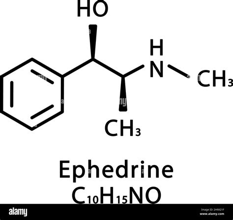 Ephedrine Molecular Structure Ephedrine Skeletal Chemical Formula