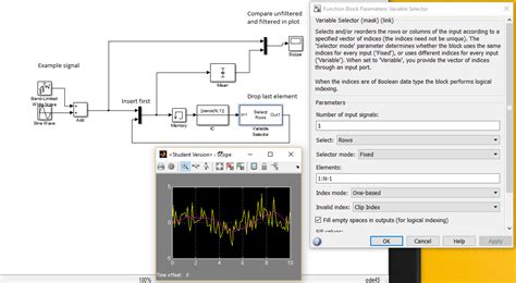 How To Apply A Running Window To A Simulink Signal Using Embedded Matlab Function Stack Overflow