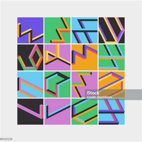 3d 모양과 3차원 피규어가 있는 Op Art 추상 기하학적 벡터 패턴 0명에 대한 스톡 벡터 아트 및 기타 이미지 0명 3차원 형태 가능성 Istock