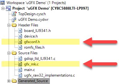 Using PSoC Creator UGFX Wiki