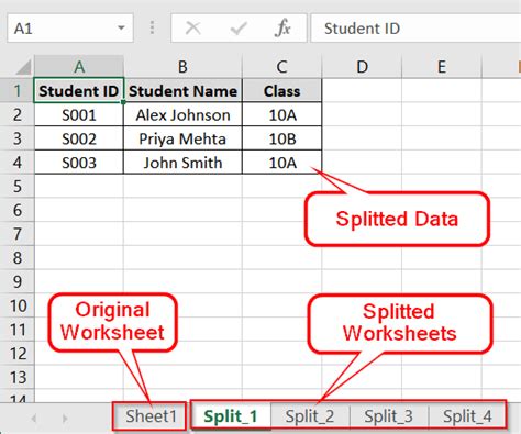 How To Split Excel Sheet Into Multiple Sheets Based On Rows Excel Insider