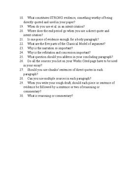 MLA Review Guide By Jamie Minoso TPT