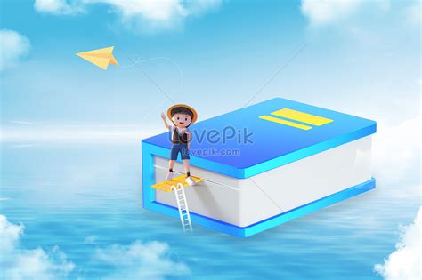 지식의 바다 포스터 배경 사진 및 창의적인 일러스트 무료 다운로드 Lovepik