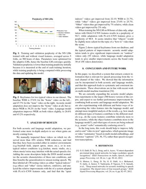 Visual Features For Context Aware Speech Recognition Deepai