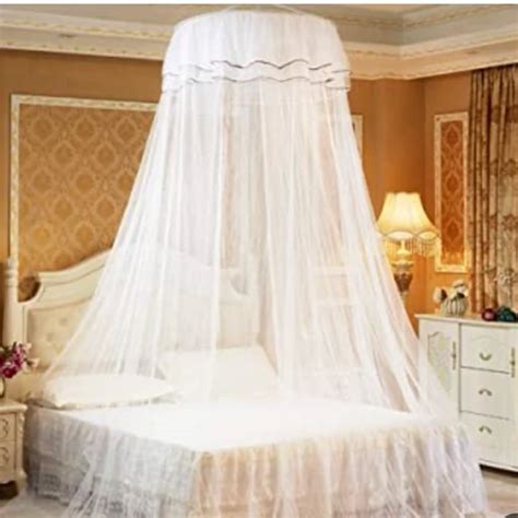 خرید و قیمت تور بالای تخت و پشه بند با دو طبقه چین حاشیه ربان دوزی شده