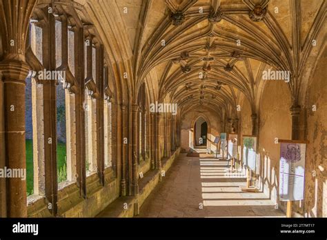 The Fan Vaulted Historic Architecture Of The Cloisters At Lacock Abbey