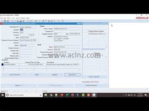 Invoice Payment In Oracle Apps Invoice