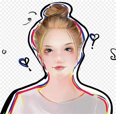 手绘卡通女孩插画素材png图片素材下载图片编号qezpwbdz 免抠素材网