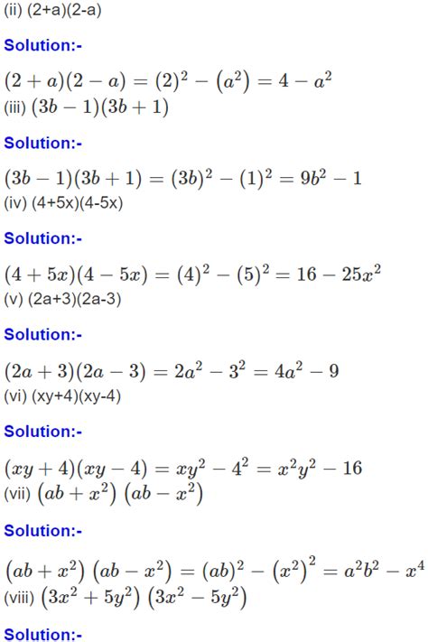 Selina Solutions Class 8 Concise Maths Chapter 12 Algebraic Identities Download Free Pdf
