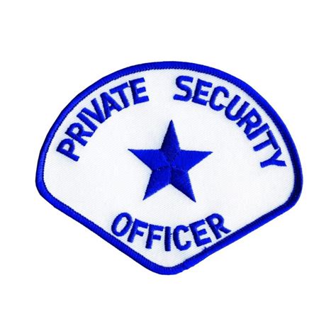Private Security Officer Shoulder Patch Royal Blue White Wcuniforms