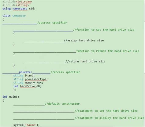 Solved Include Include Using Namespace Std Class Computer Chegg Com