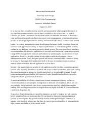 CS 3305 WP DA8 Docx Discussion Forum Unit 8 University Of The People