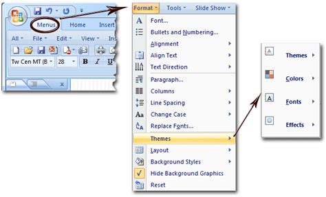 Where Is The Themes In Microsoft PowerPoint 2007 2010 2013 2016 2019 And 365