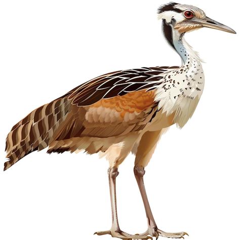 Great Indian Bustard Sanctuary Indian Illustration Realistic Premium
