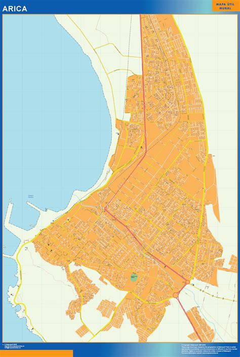 Arica Wall Map From Chile Wall Maps Of The World The Wall Maps